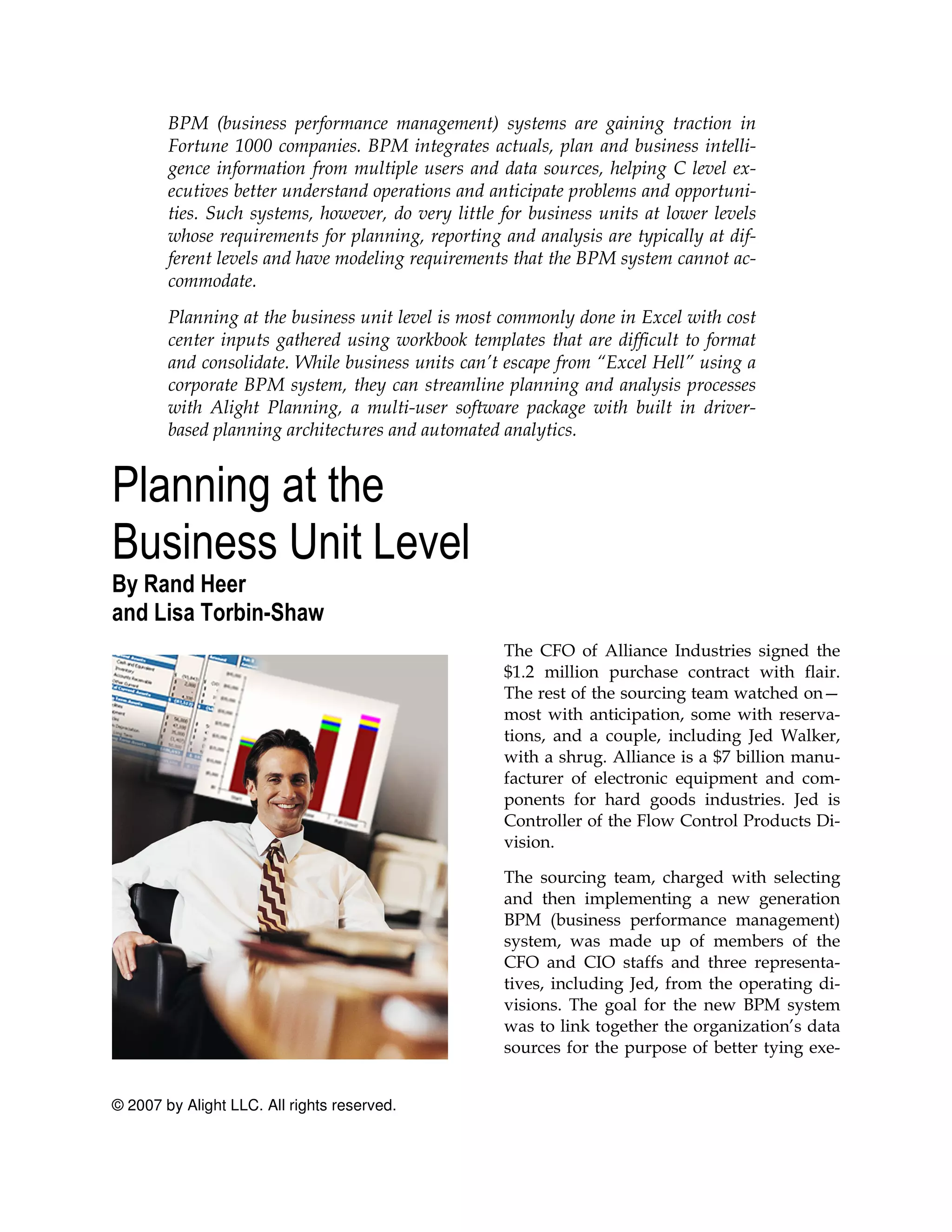 Planning at the Business Unit Level | PDF | Business | Business and Finance