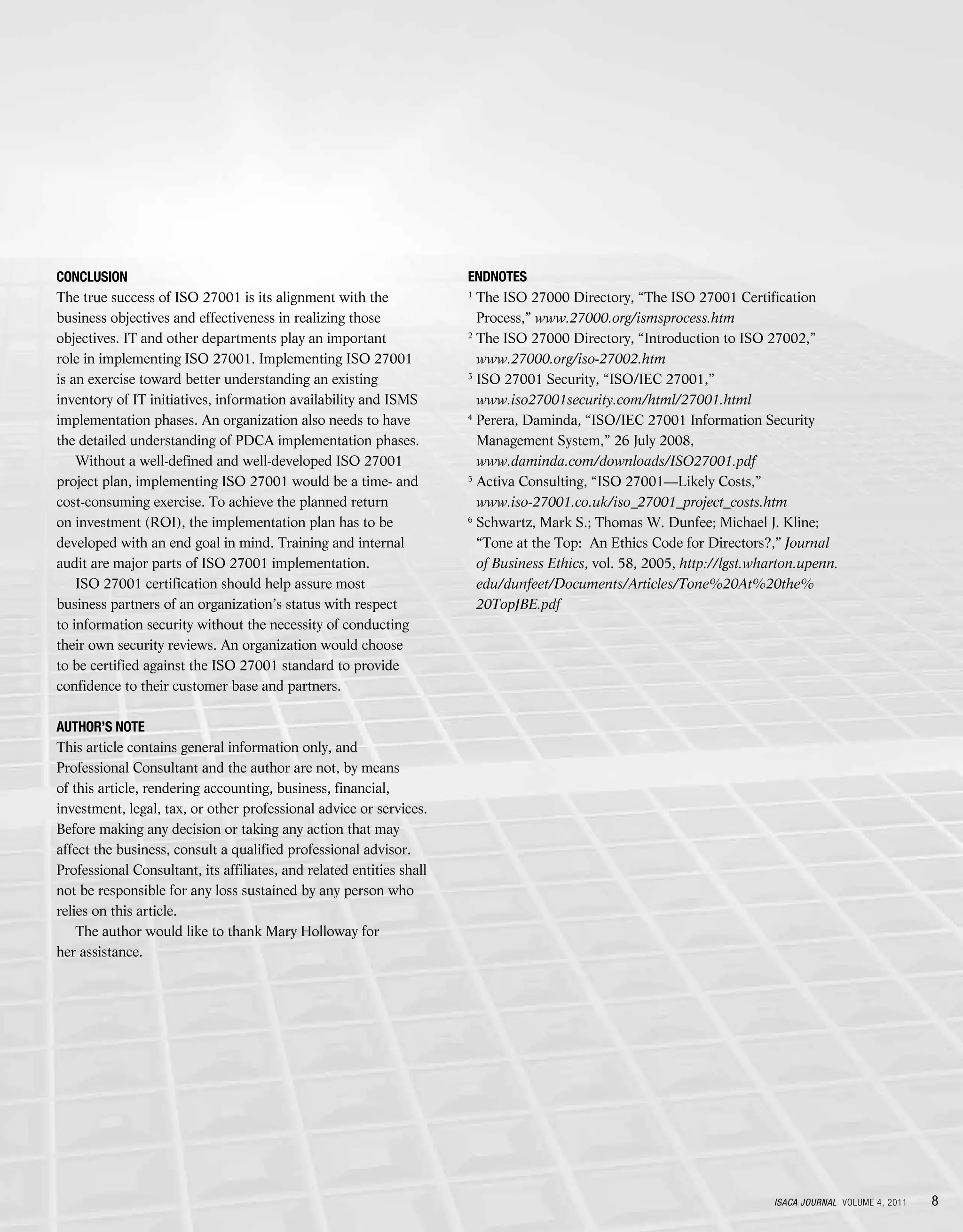 Planning for-and implementing ISO 27001 | PDF