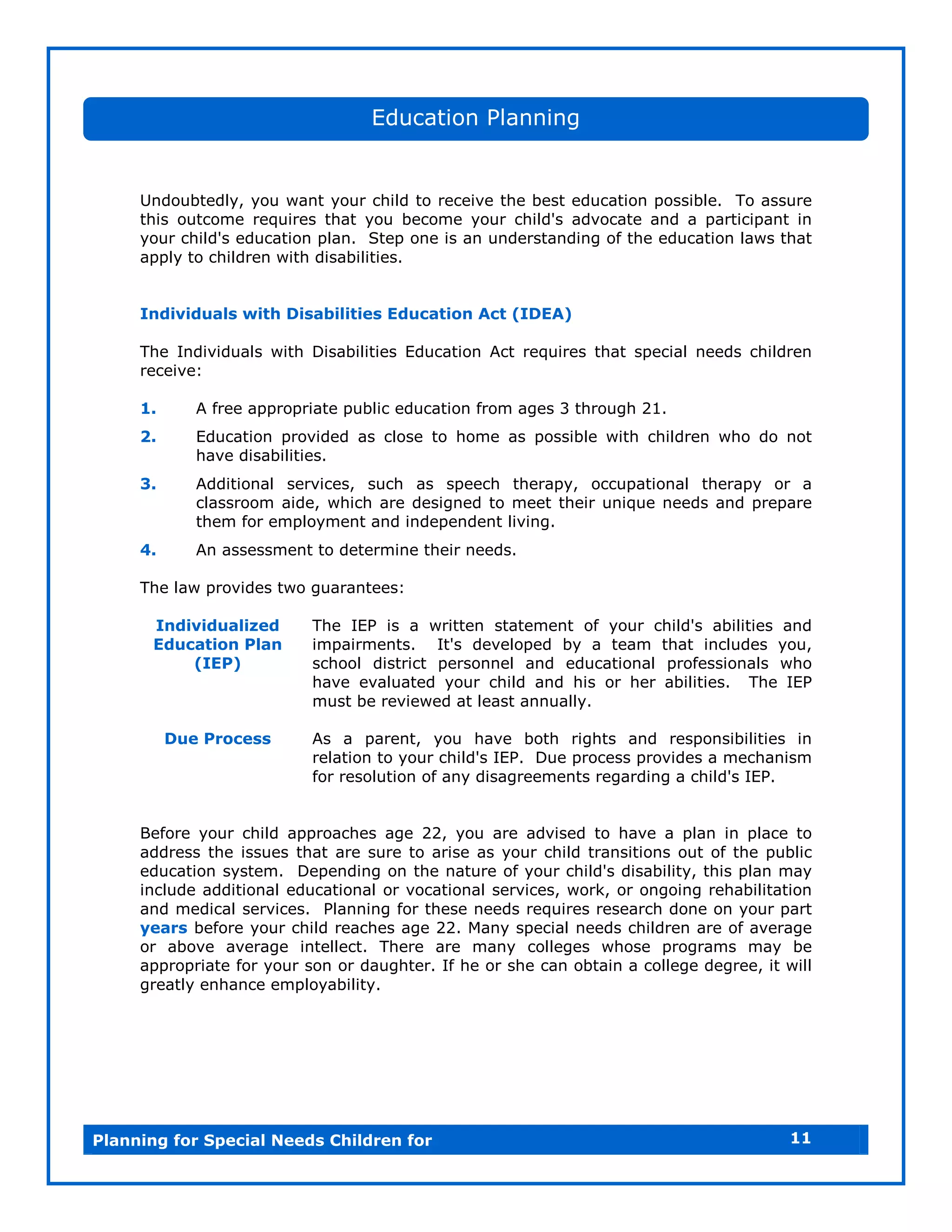 Planning for-special-needs-children | PDF