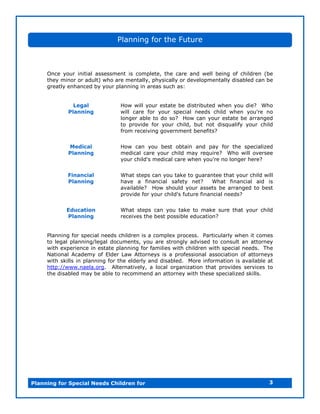 Planning for-special-needs-children | PDF | Special Needs Kids | Parenting