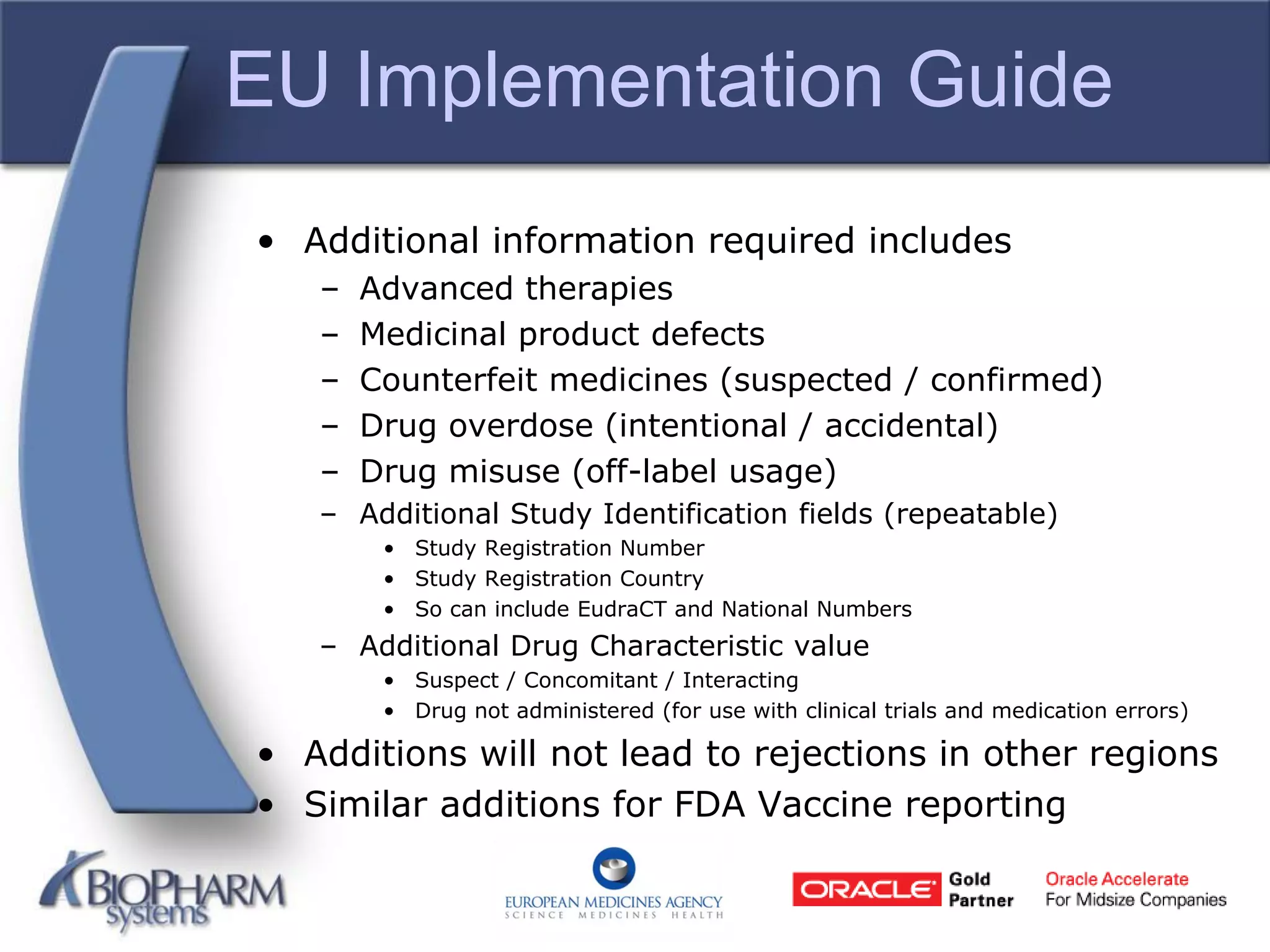 Planning for the New Individual Case Safety Report (ICSR) International Standard & Upcoming ICSR ...