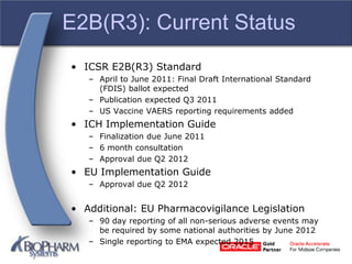 Planning for the New Individual Case Safety Report (ICSR) International Standard & Upcoming ICSR ...