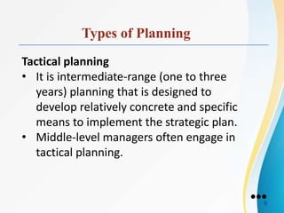 planning-in-management for mba studentss | PPTX
