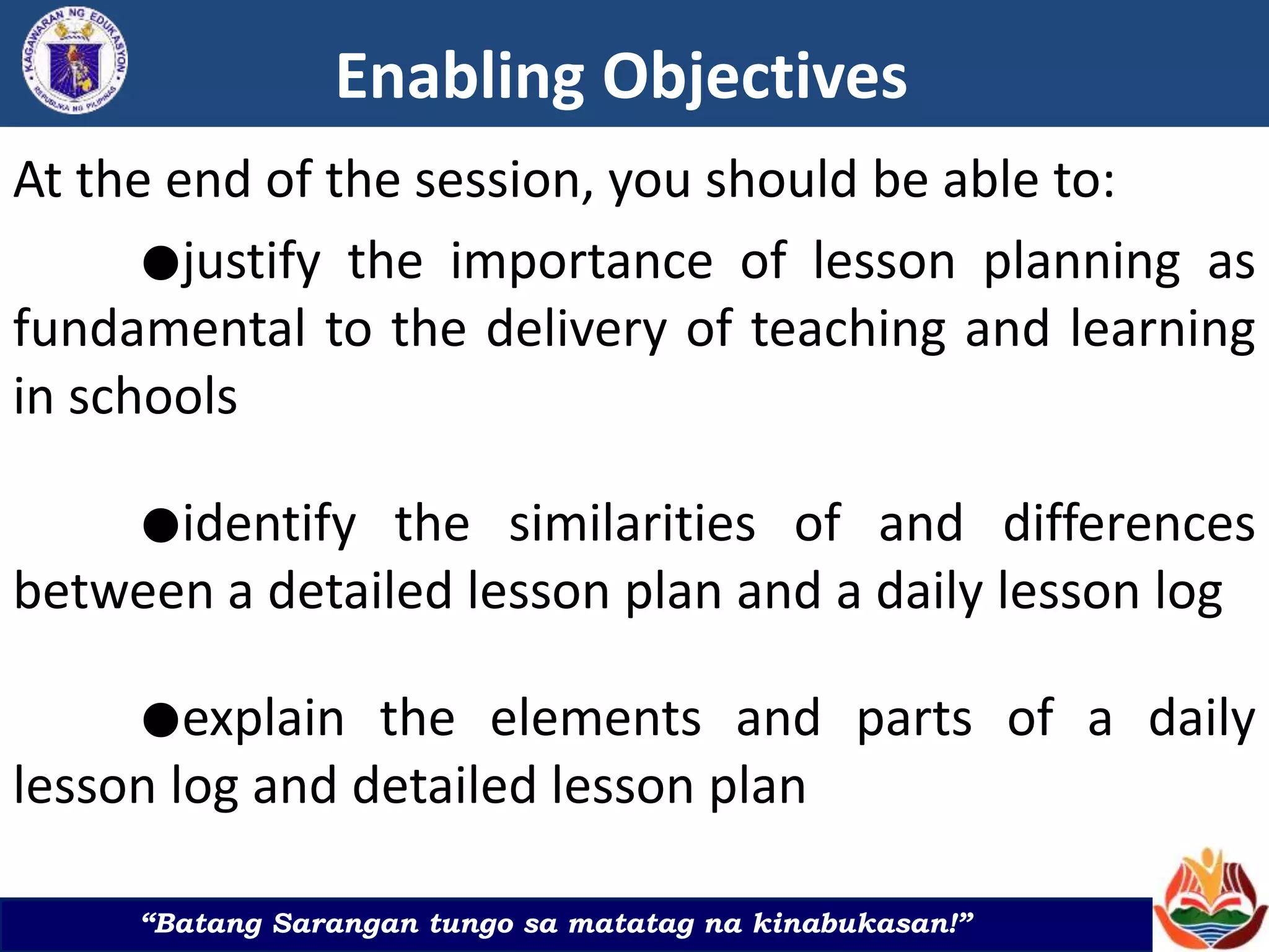PLANNING-INSTRUCTION-ON-DLL.ppt