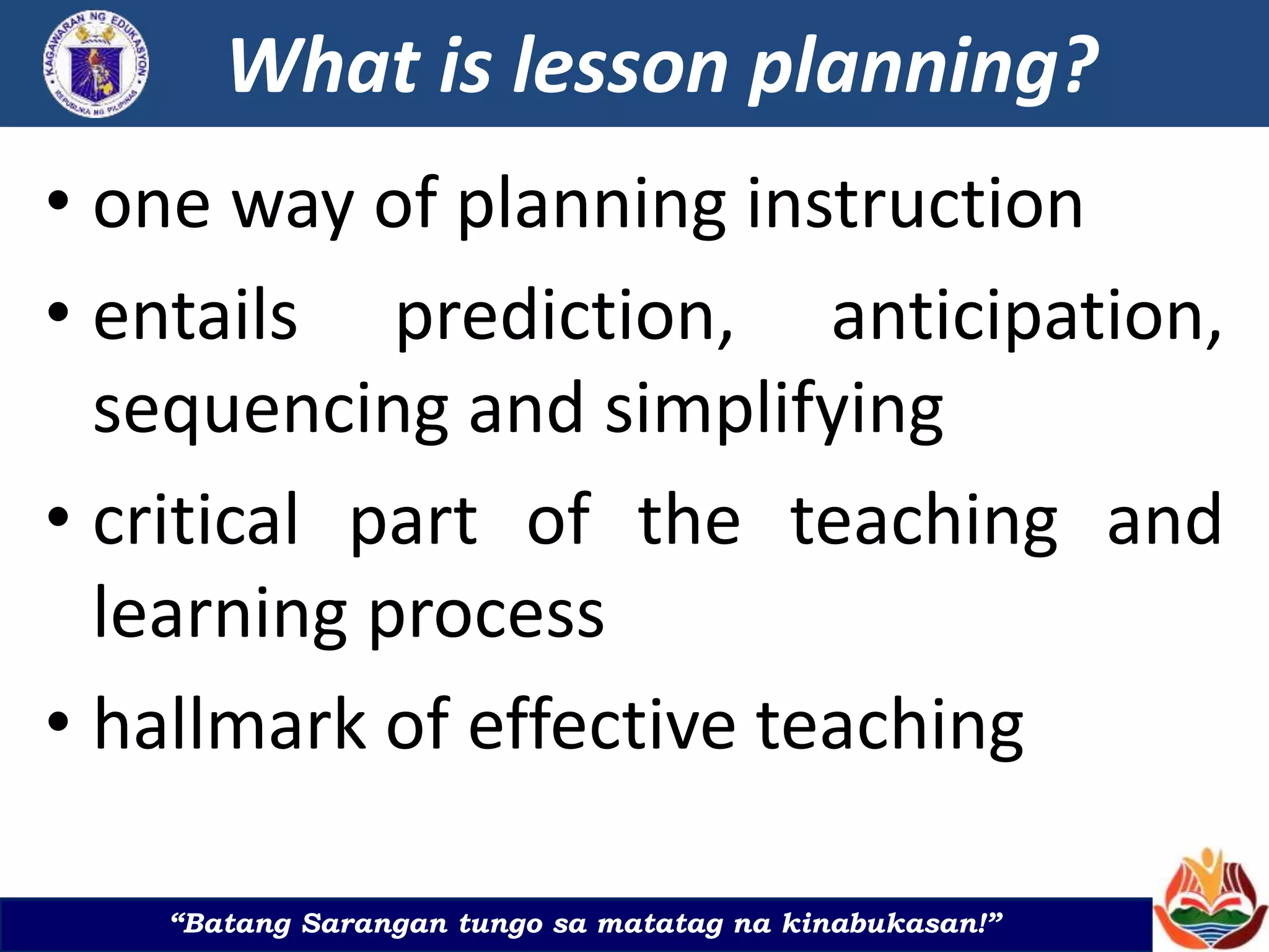 PLANNING-INSTRUCTION-ON-DLL.ppt