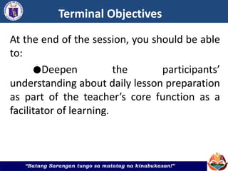 PLANNING-INSTRUCTION-ON-DLL.ppt