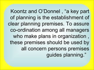Planning Premises | PPT
