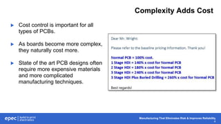 Planning Your High-Tech PCB Design for the Lowest Possible Cost | PPT