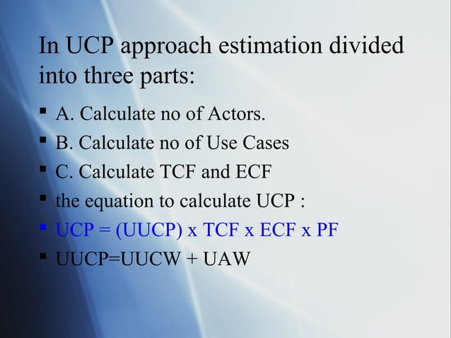 Use Case Point Estimation Ppt