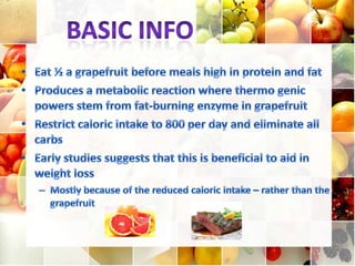 Planning 10 - Fad Diet Research | PPT
