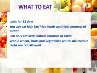 Planning 10 - Fad Diet Research | PPT