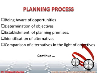 Notes on Planning Management | PPTX