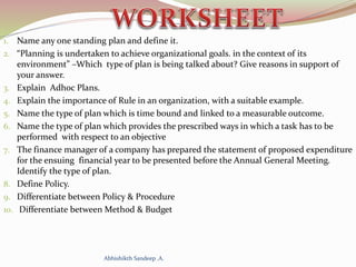 types of plans | PPTX | Business | Business and Finance