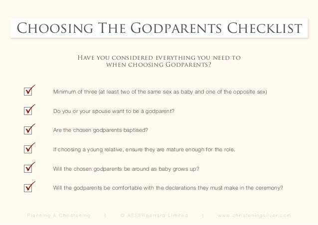 Planning a Christening