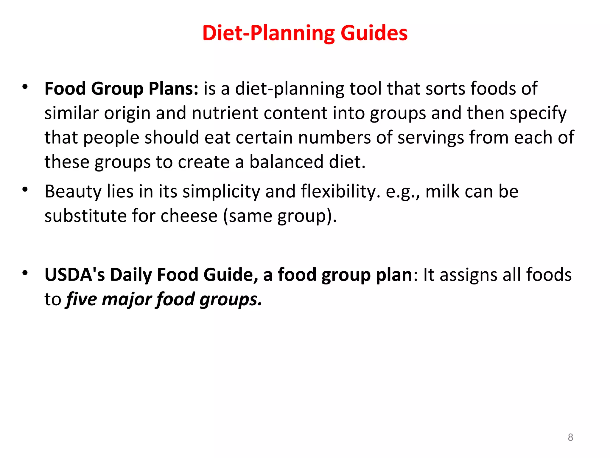 Planning a healthy diet | PPT