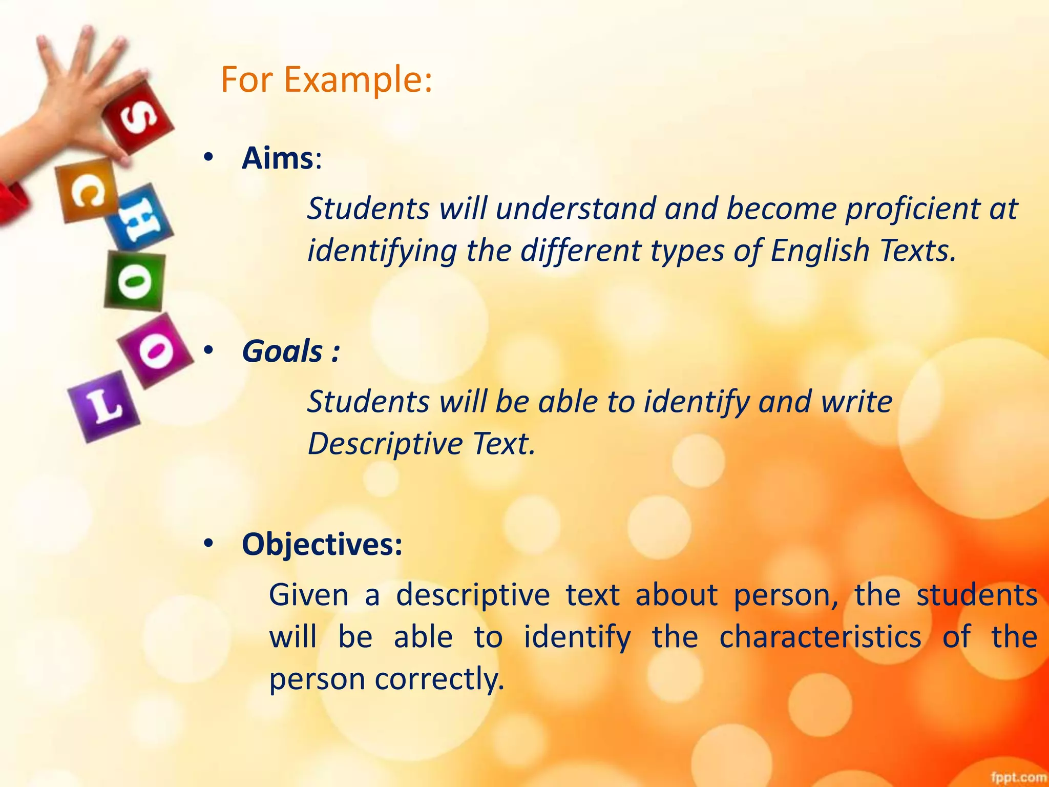 Planning aims and objectives in language programs.pptx 1 | PPT