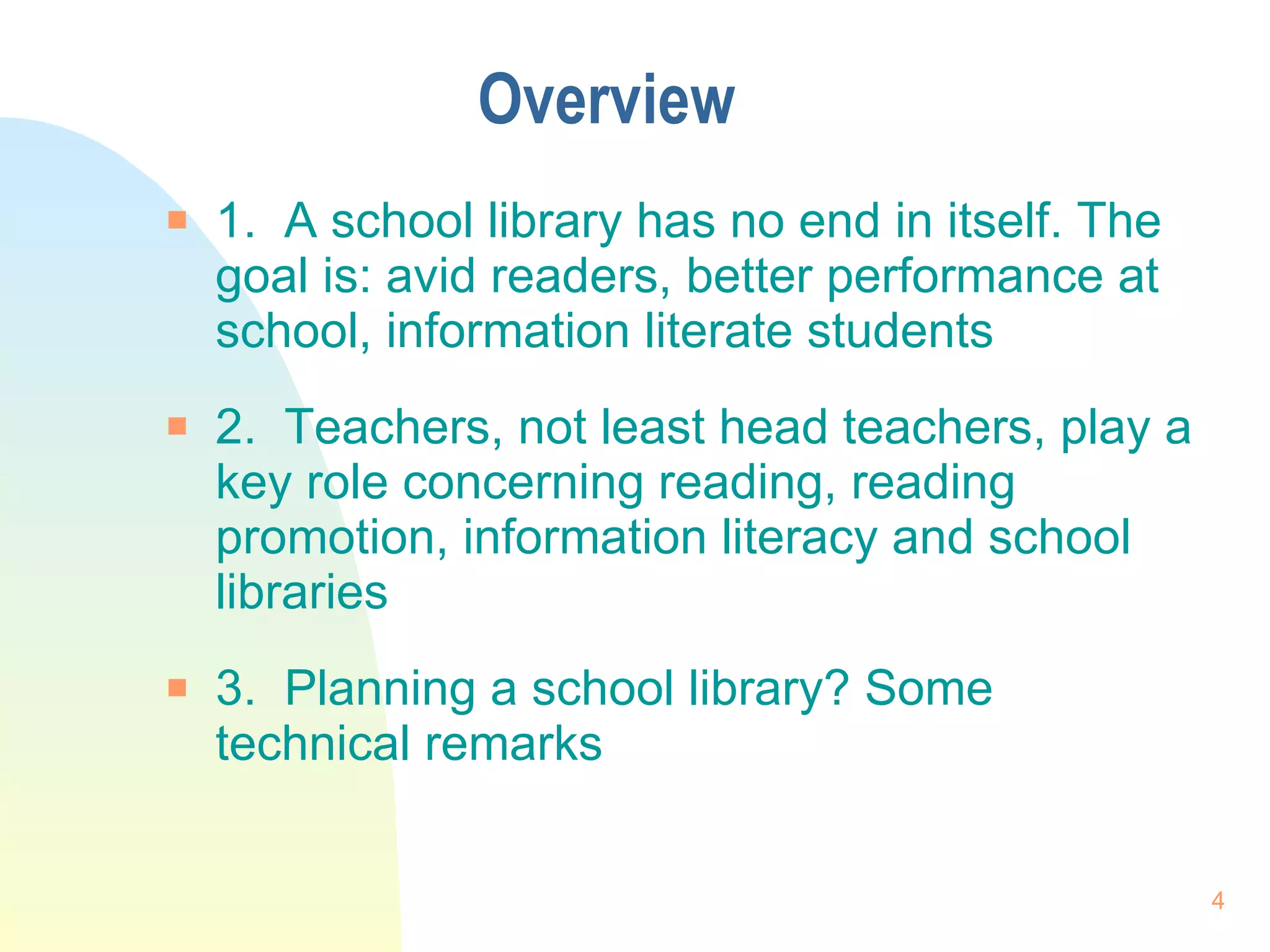 Planning a school library | PPT