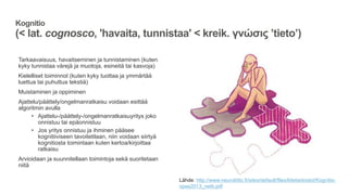 Kognitiivisen analytiikan tuomat mahdollisuudet | PPT