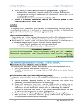 PLANNING AND AUDIT | PDF | Business Accounting & Finance | Business