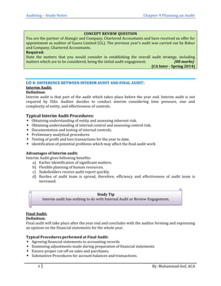 PLANNING AND AUDIT | PDF | Business Accounting & Finance | Business