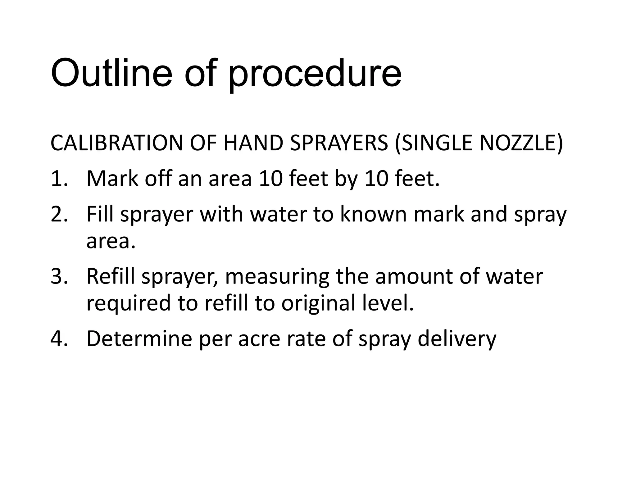 Planning and Calibration of Pesticide Application | PDF