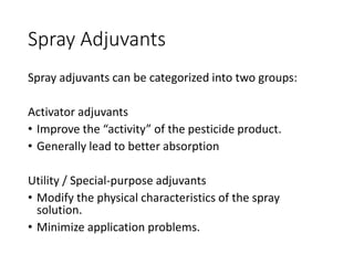 Planning and Calibration of Pesticide Application | PDF