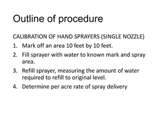 Planning and Calibration of Pesticide Application | PDF