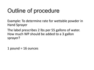 Planning and Calibration of Pesticide Application | PDF