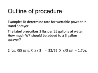 Planning and Calibration of Pesticide Application | PDF