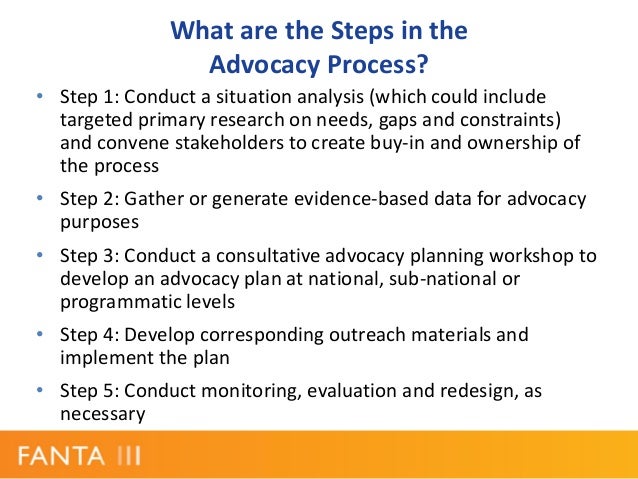 Planning and Conducting Advocacy at National and Subnational Levels