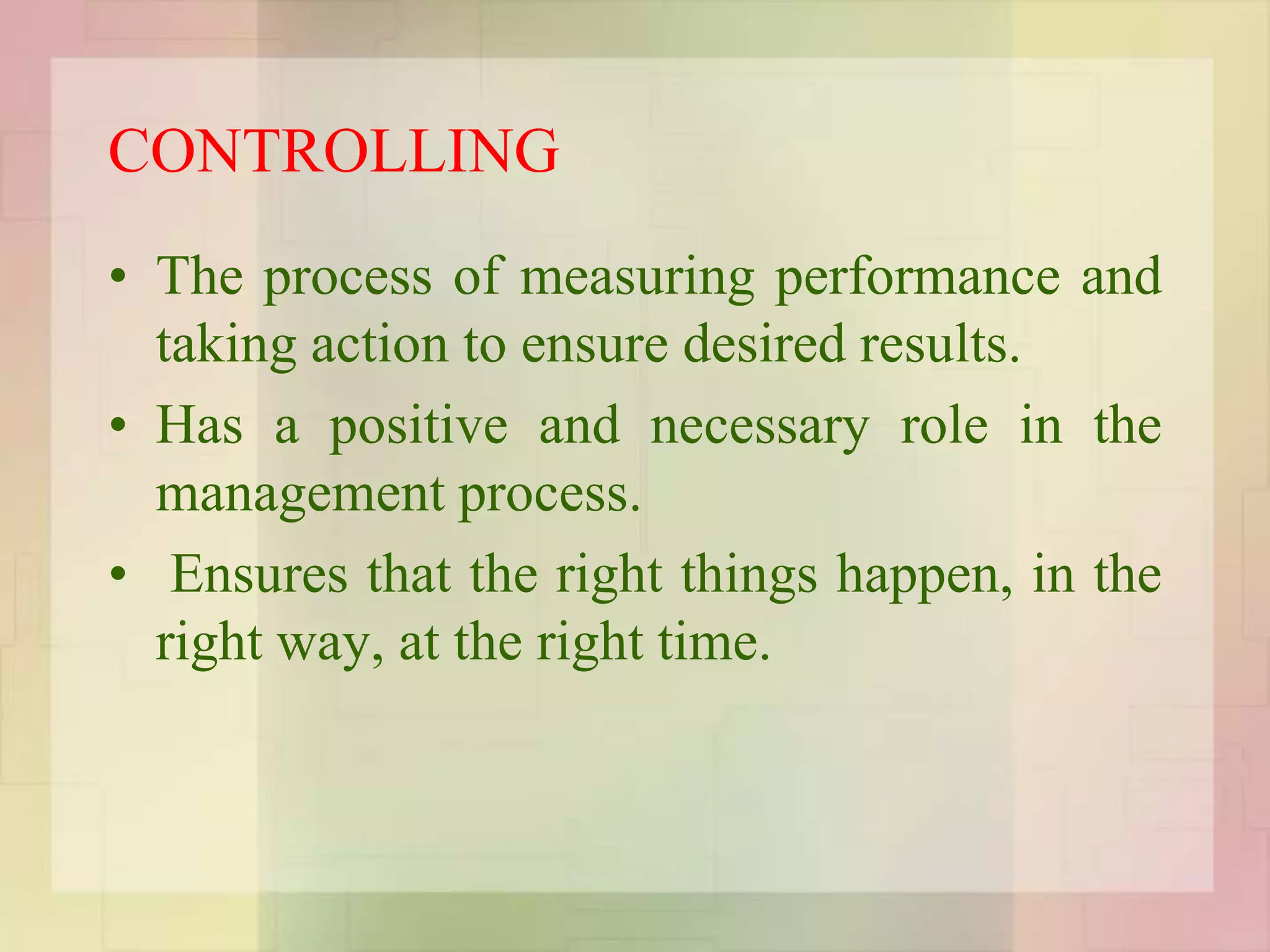 Planning and controlling | PPTX