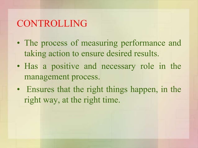 Planning and controlling | PPTX