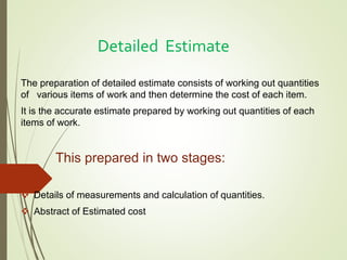 Planning and cost analysis of the commercial building | PPTX