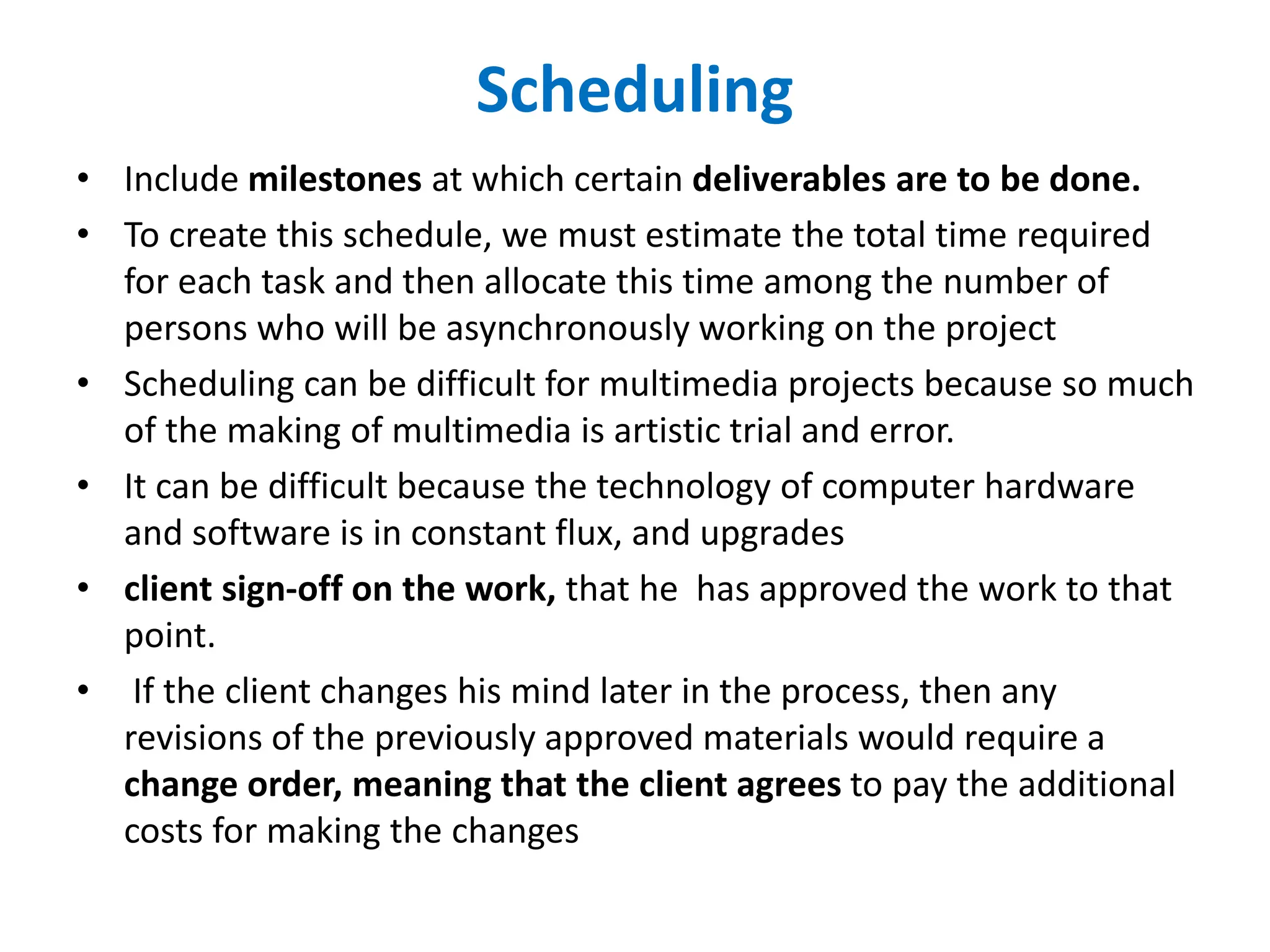 Planning and Costing- scheduling- estimating | PPT