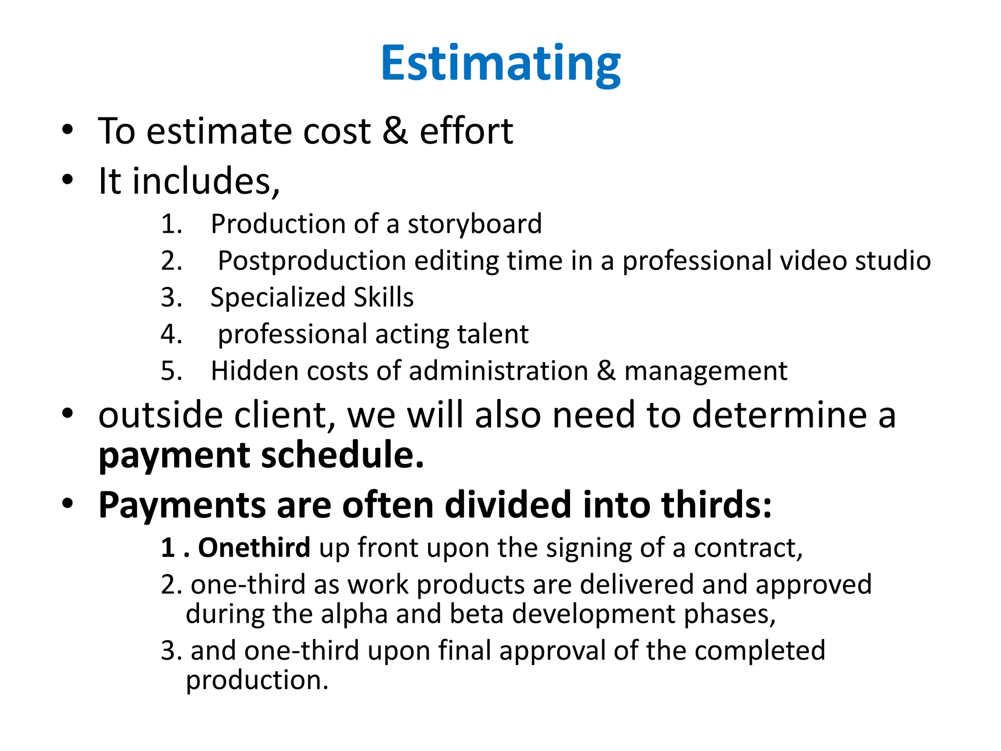 Planning and Costing- scheduling- estimating | PPT