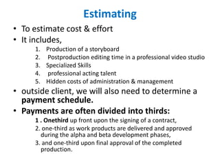 Planning and Costing- scheduling- estimating | PPT