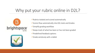 Planning and Creating Rubrics in D2L Brightspace | PPTX