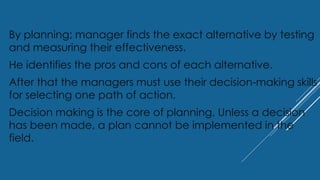 Planning and decision making | PPT