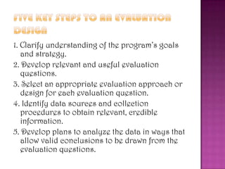 Planning and Designing Evaluation | PPTX