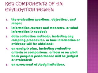 Planning and Designing Evaluation | PPTX