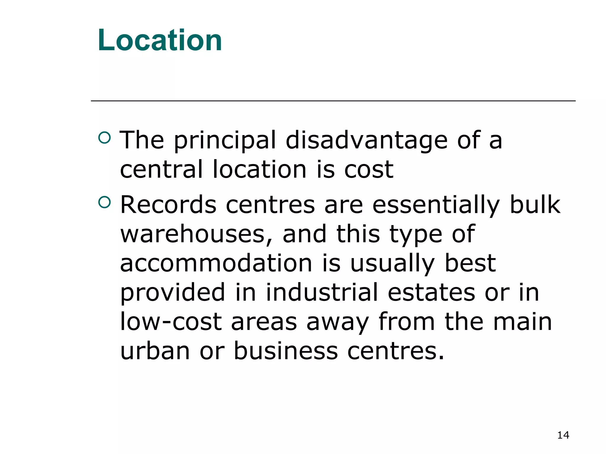 Planning and developing a records center | PPT