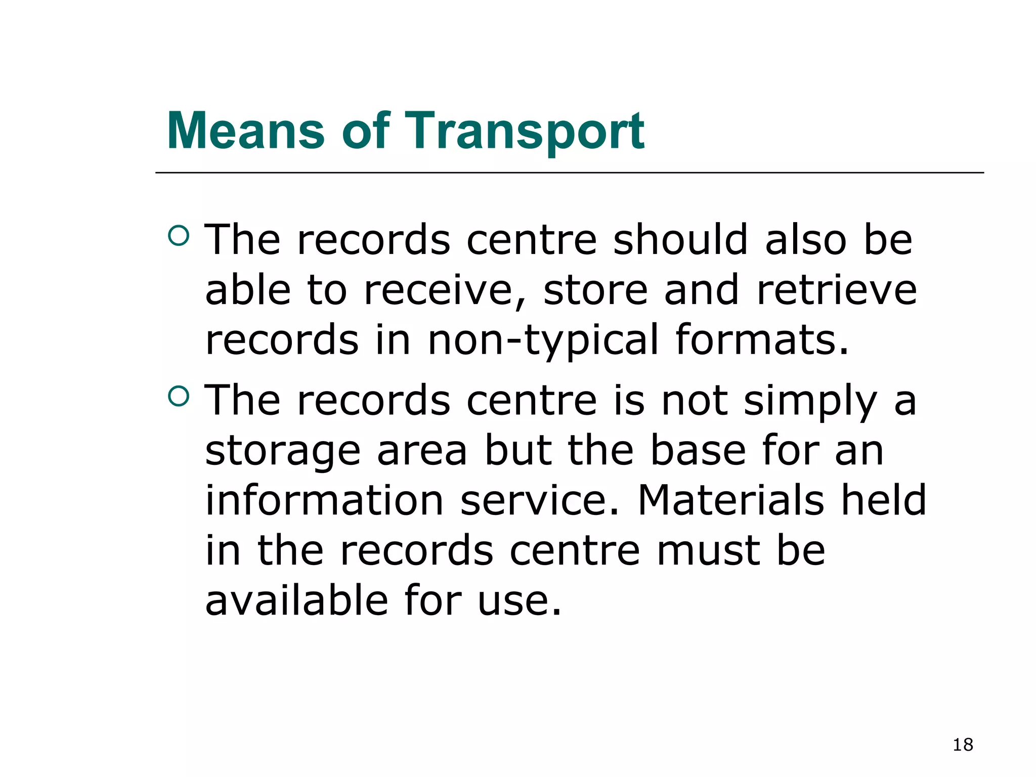 Planning and developing a records center | PPT
