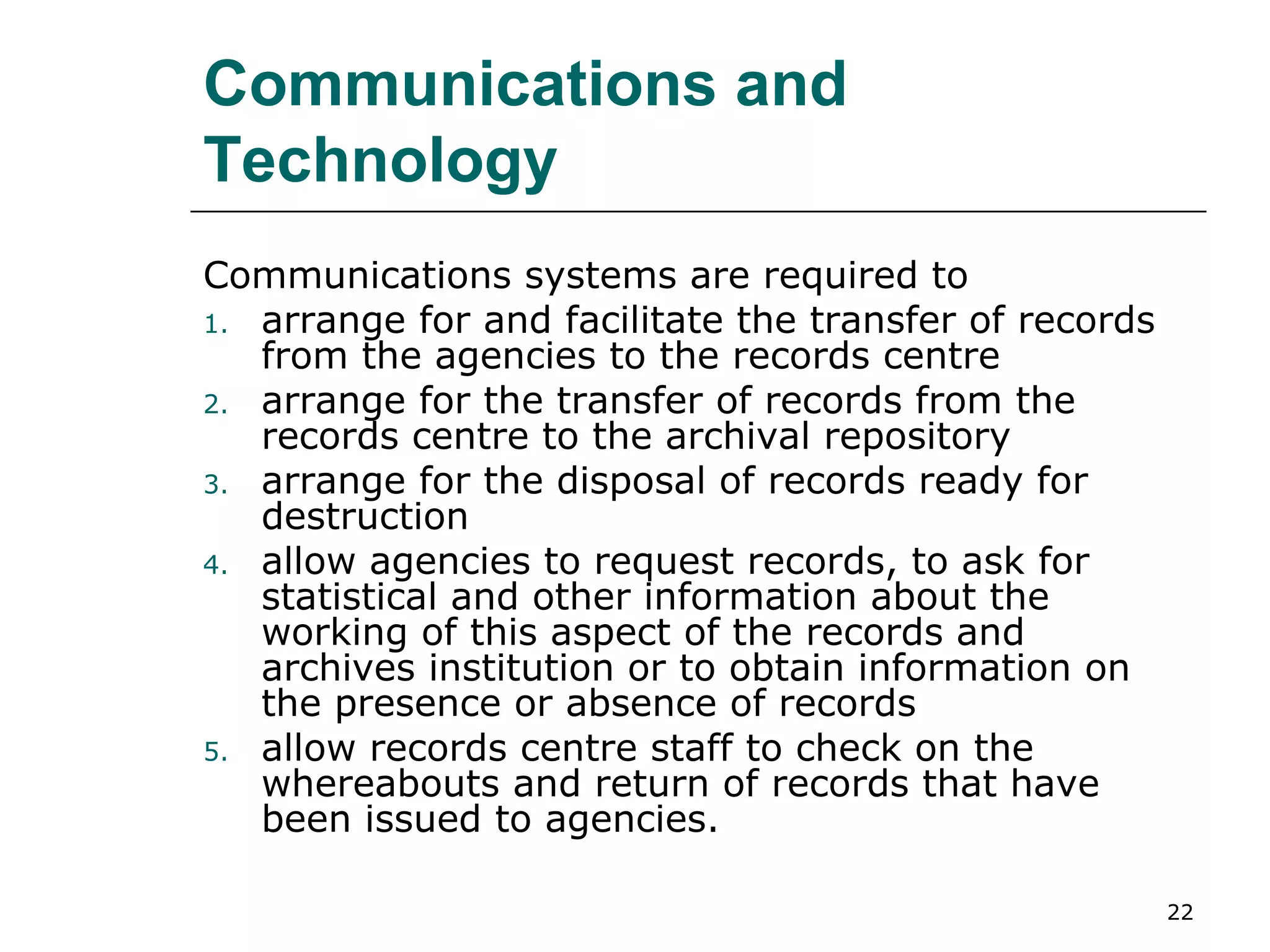 Planning and developing a records center | PPT