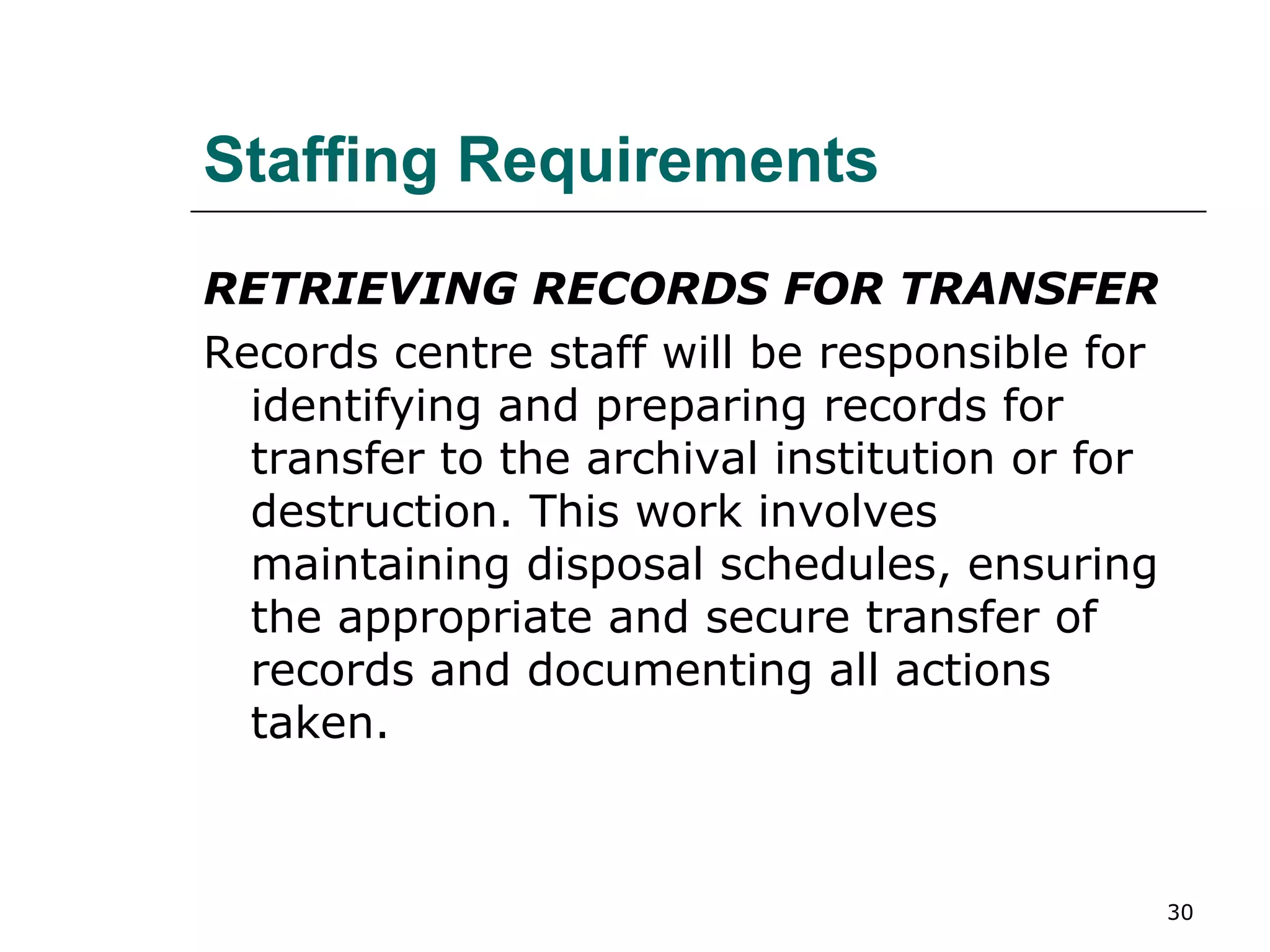 Planning and developing a records center | PPT