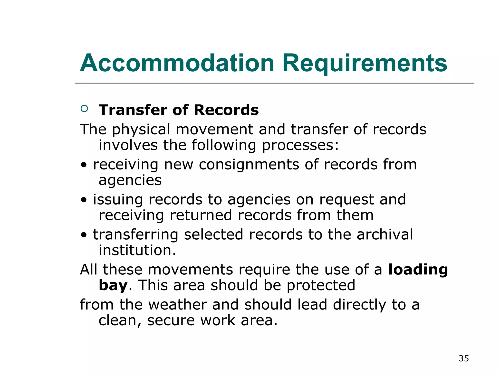 Planning and developing a records center | PPT