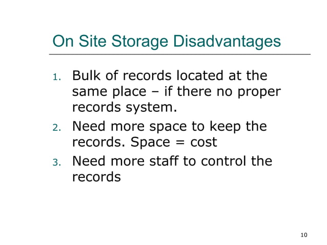 Planning and developing a records center | PPT
