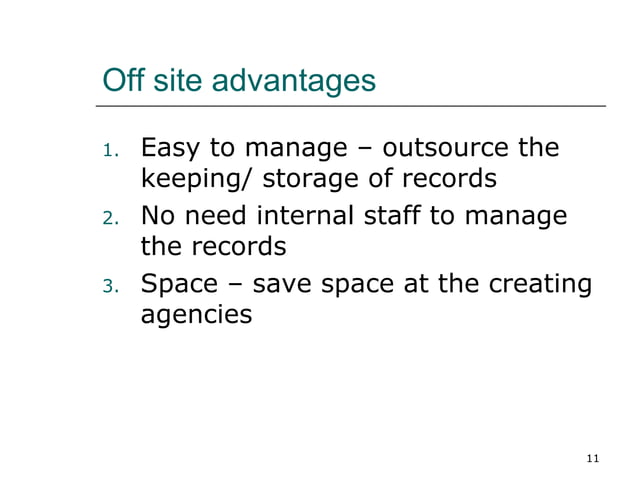 Planning and developing a records center | PPT