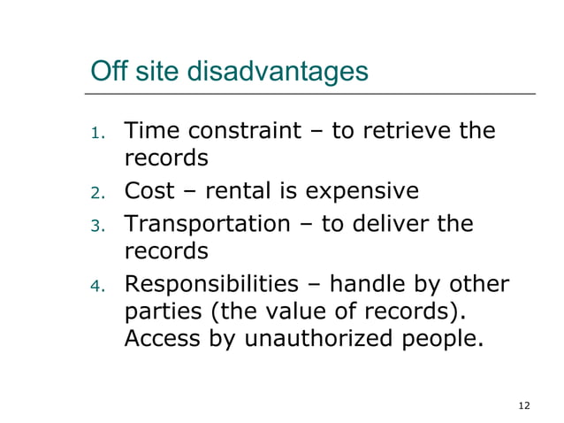 Planning and developing a records center | PPT