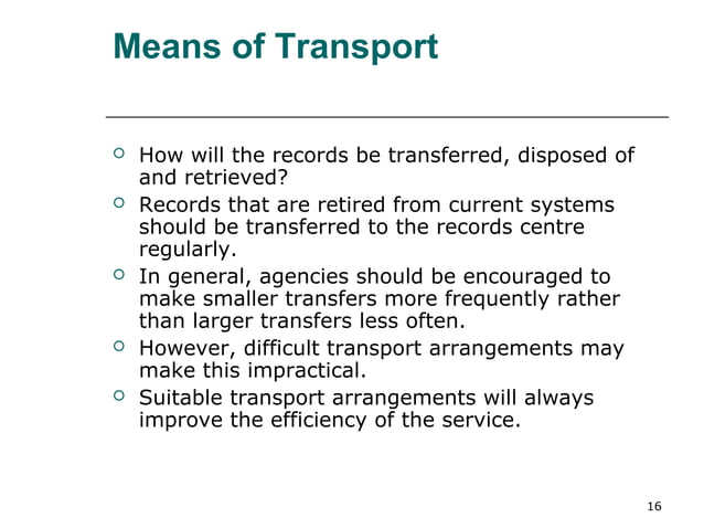 Planning and developing a records center | PPT