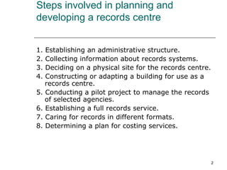 Planning and developing a records center | PPT